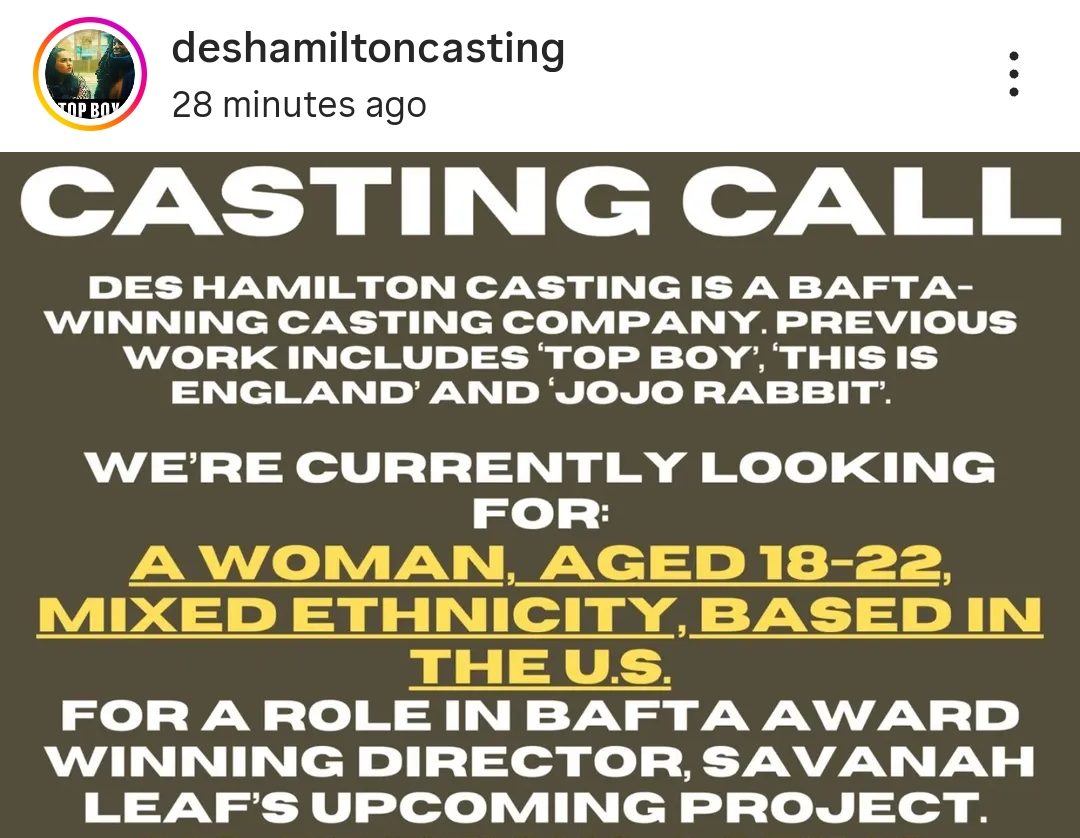 Open Casting Call from Carmen Cuba Casts – Lucky Break News